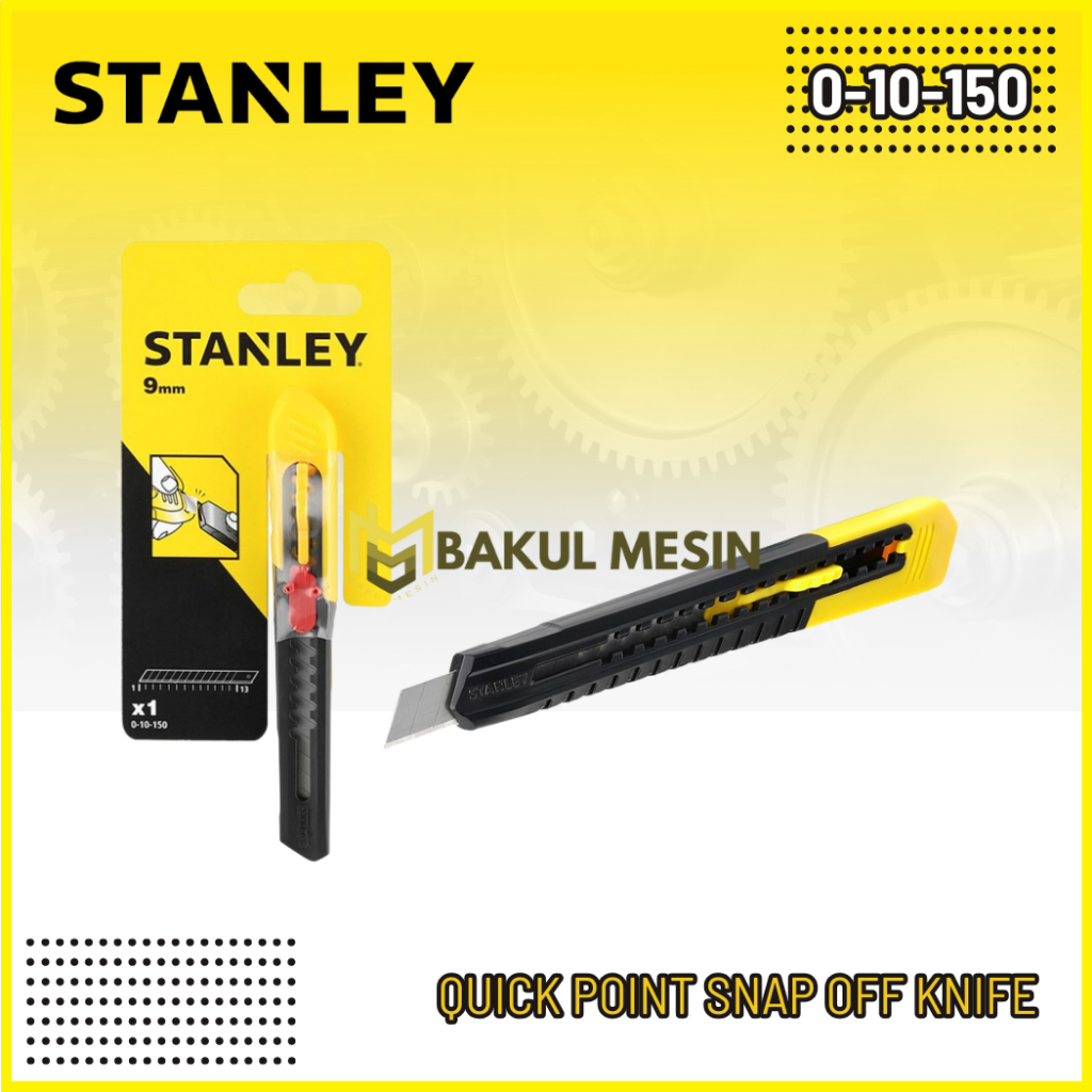 Jual Stanley 0-10-150 Quick Point Snap Off Knife Pisau Cutter 9mm | Shopee Indonesia