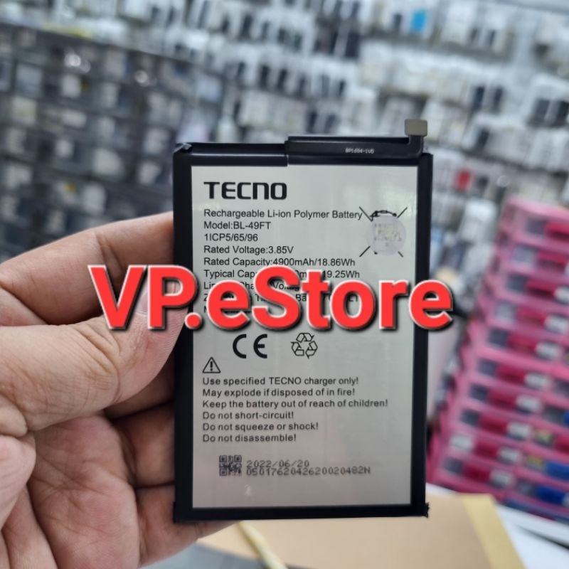 Jual Baterai Batre TECNO SPARK 5 PRO ORIGINAL 100% Model Kode Batrei ...