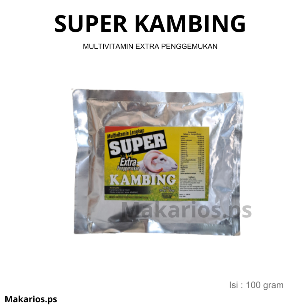 Jual Super Kambing 100 Gram Multivitamin Super Extra Penggemukan ...