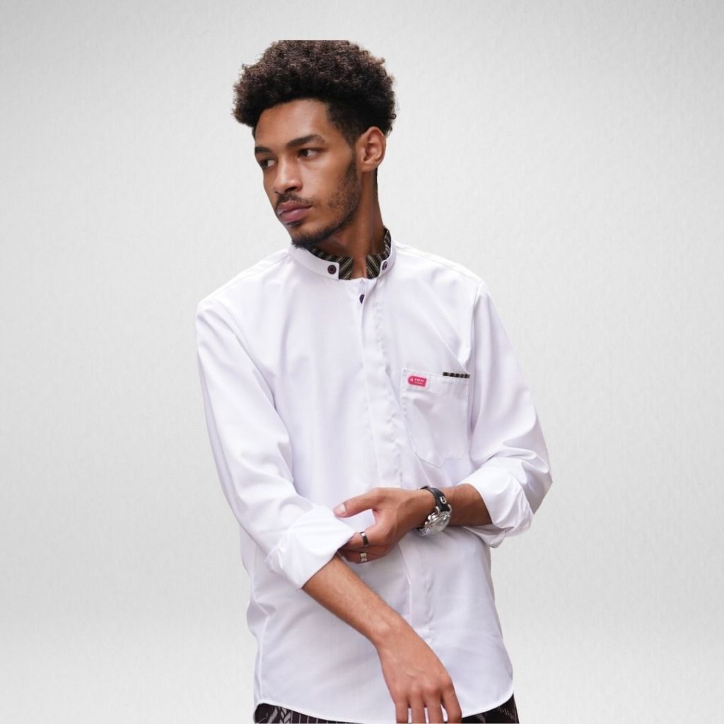 Jual Aulia Fashion Yusuf Baju Koko Bahan Toyobo Warna White | Shopee ...