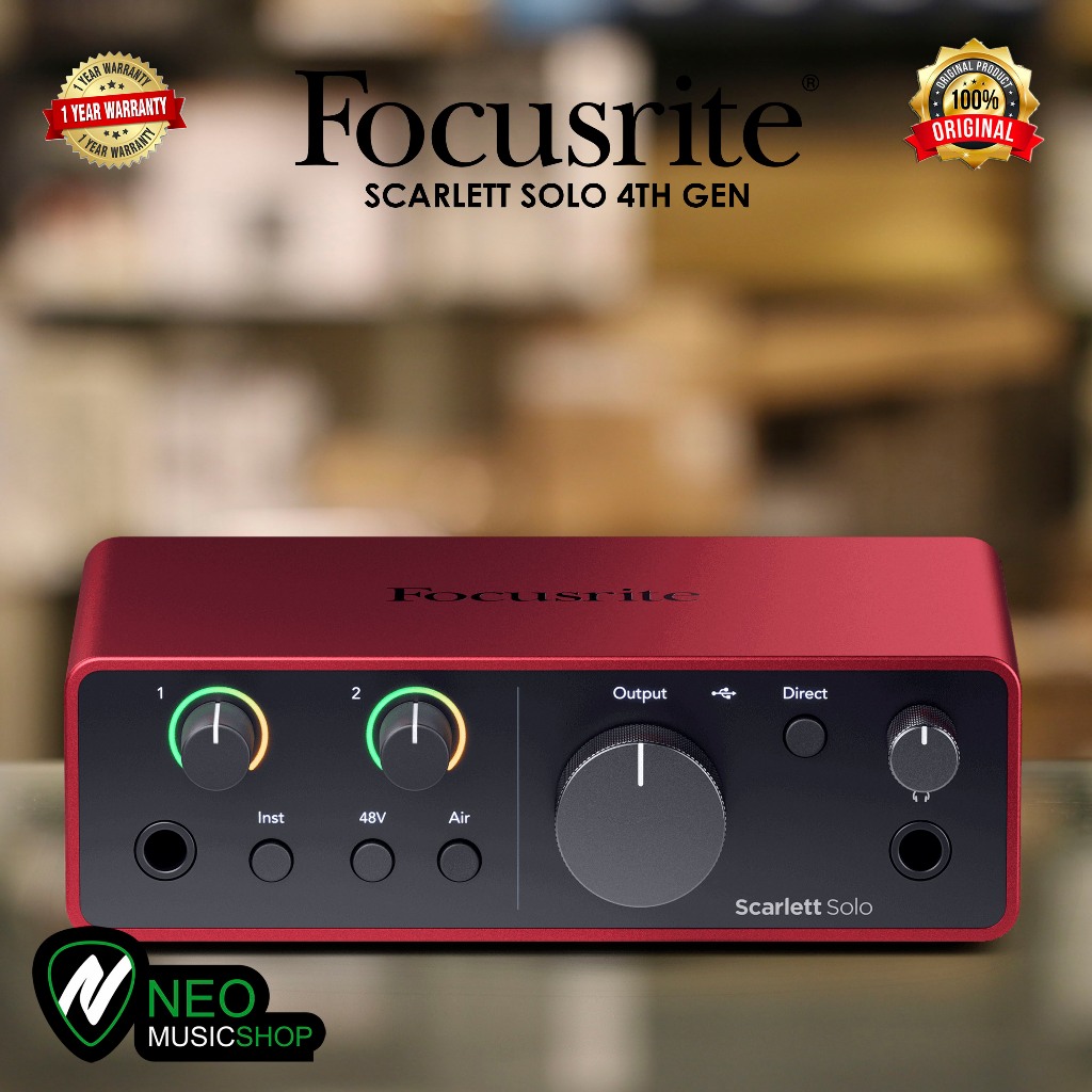 Jual Focusrite Scarlett Solo 4TH Gen Soundcard USB Audio Interface ...