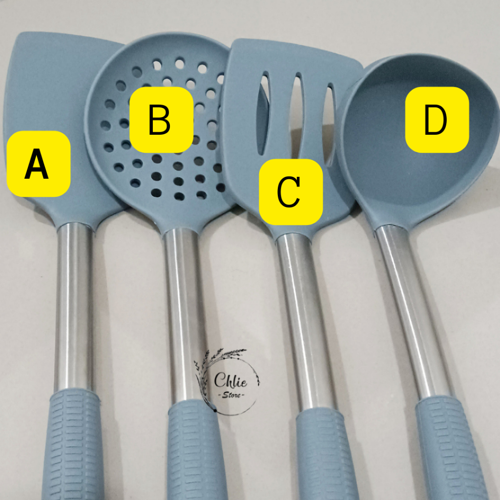 Jual (CH) Sendok Spatula Silikon Satuan Spatula Sutil Silicon Premium ...