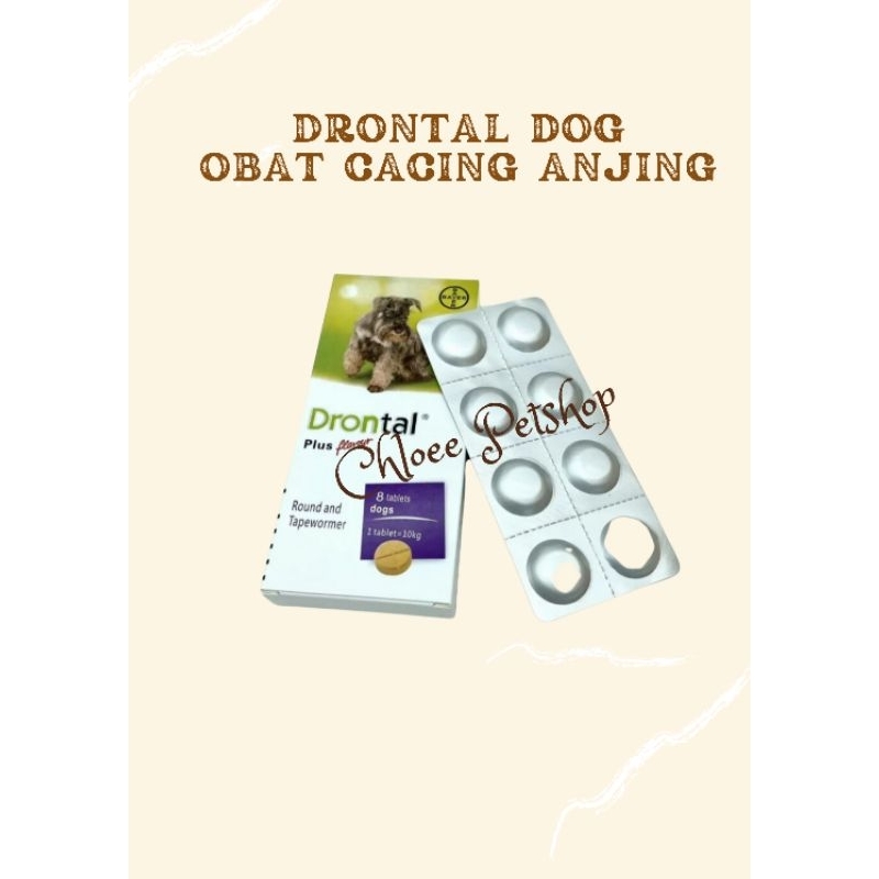 Jual DRONTAL DOG - OBAT CACING ANJING AMPUH ( Harga per butir) | Shopee ...