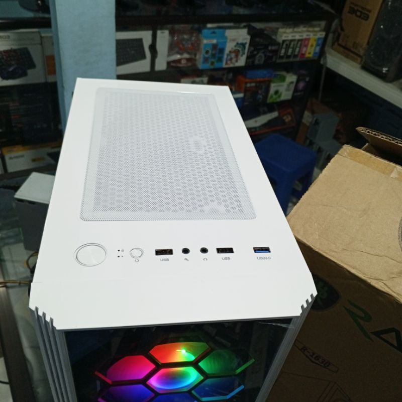 Jual Casing Raptor Black Strike 1631 Free 3 Fan RGB ATX - Putih ...