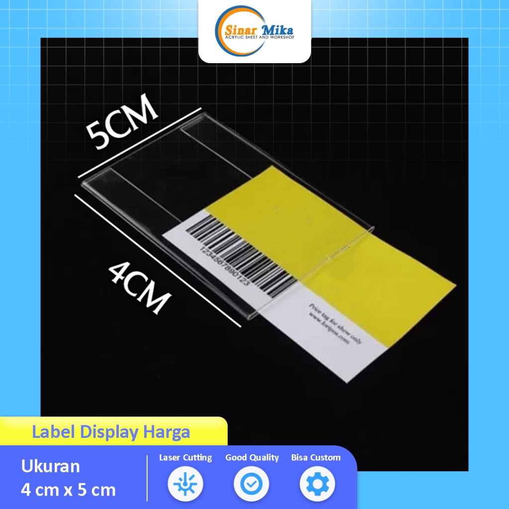 Jual Display label harga akrilik 4x5cm | Shopee Indonesia