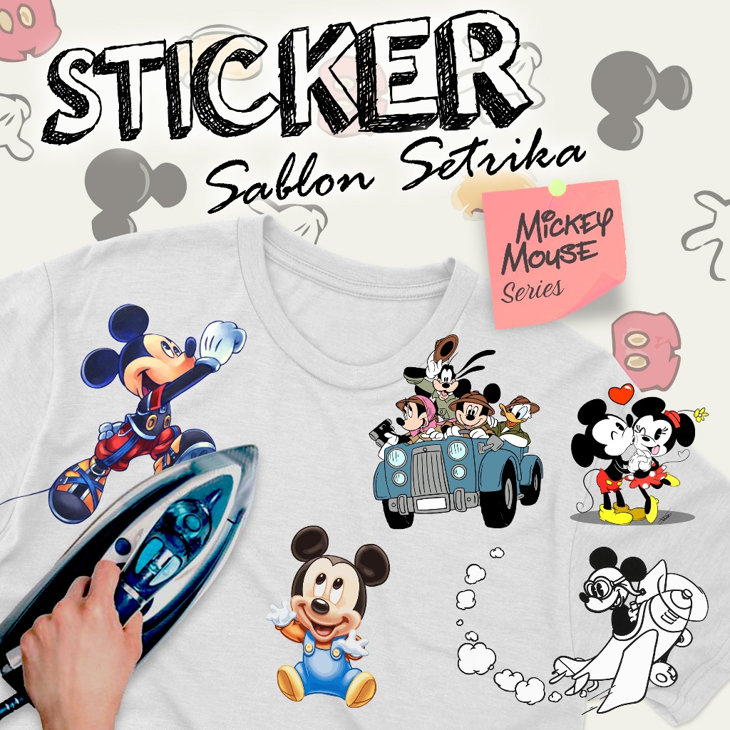 Jual STIKER TIKUS MICKEY STICKER SABLON BAJU STICKER KAOS DISNEY MICKEY ...