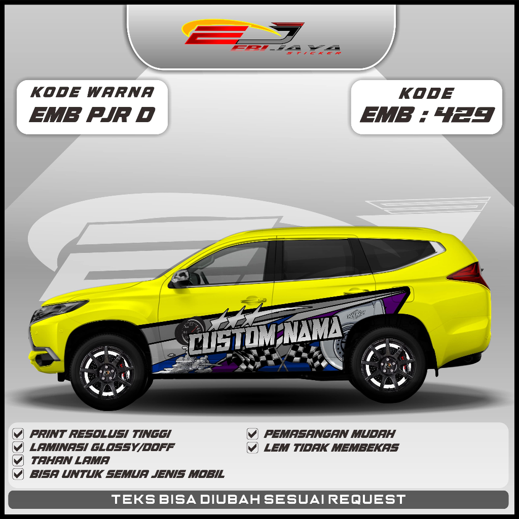 Jual STIKER UPDATE MOBIL SUV TERKINI DECAL THAILOOK-STIKER DECAL MOBIL ...