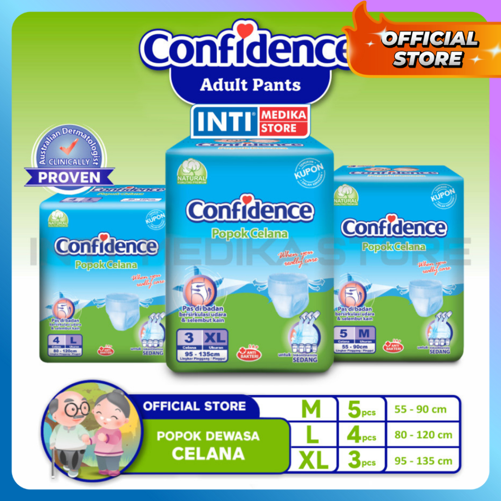 Jual CONFIDENCE - Pants ORIGINAL | Popok Celana Dewasa | Shopee Indonesia