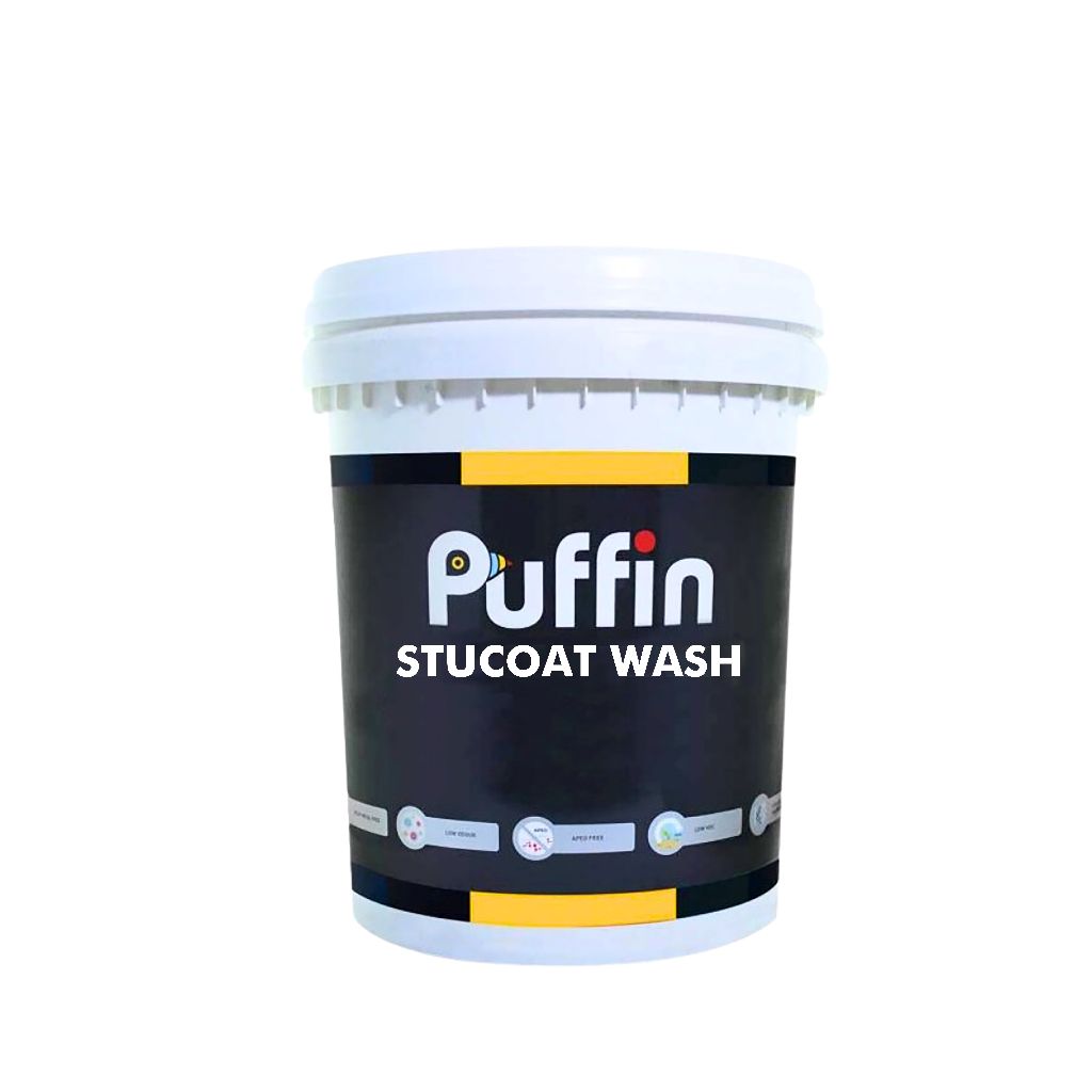 Jual Cat Stucco Semen Ekspos Puffin Stucoat Wash Cement expose 20 L SET ...