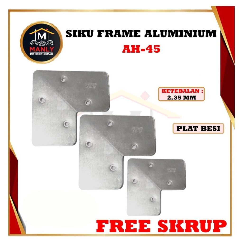 Jual SIKU FRAME AH - 45 / SIKU SUDUT ALUMINIUM | Shopee Indonesia