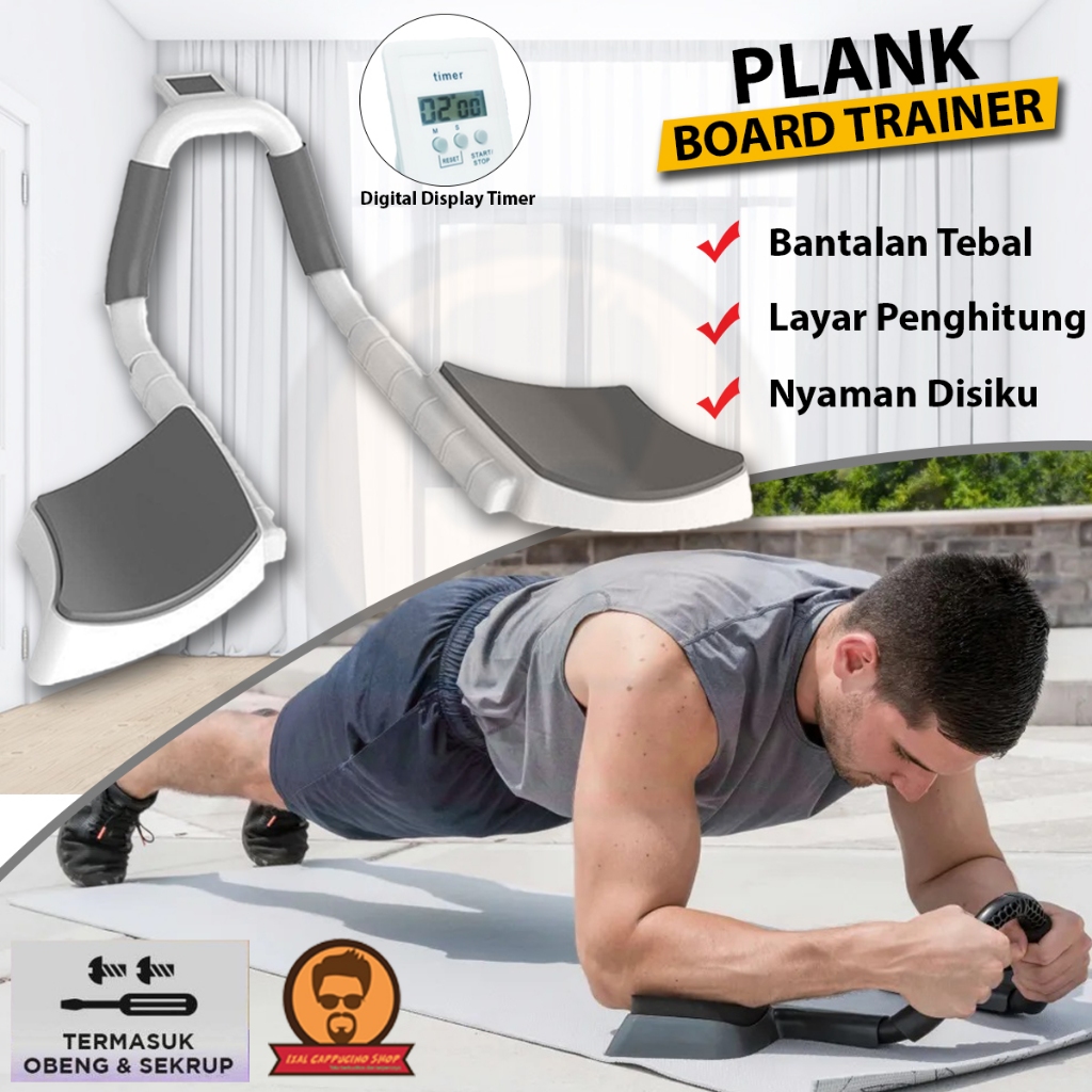 Jual Plank Trainer Untuk Bantu Penahan Siku Push UP Dilengkapi dengan Display LCD Portable ...