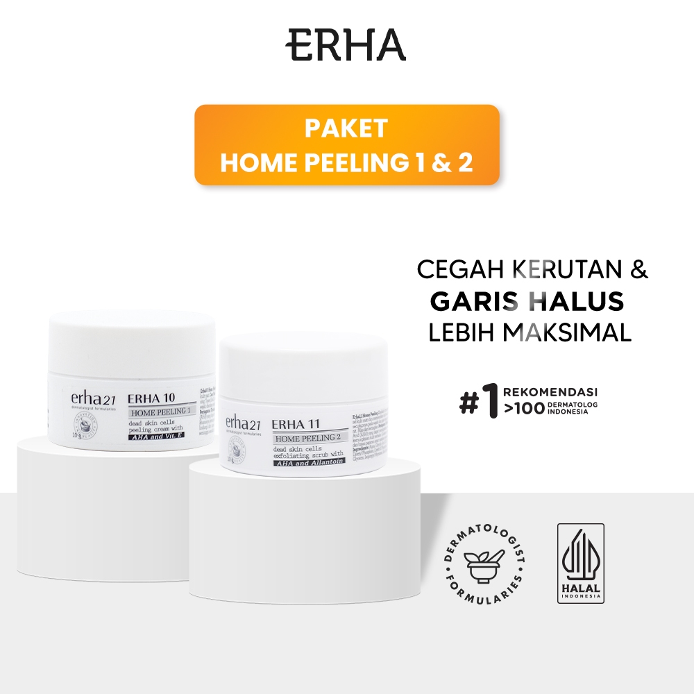 Jual ERHA Bundle Erha 10 & Erha 11 - Paket Home Peeling 1 & 2 Wajah ...