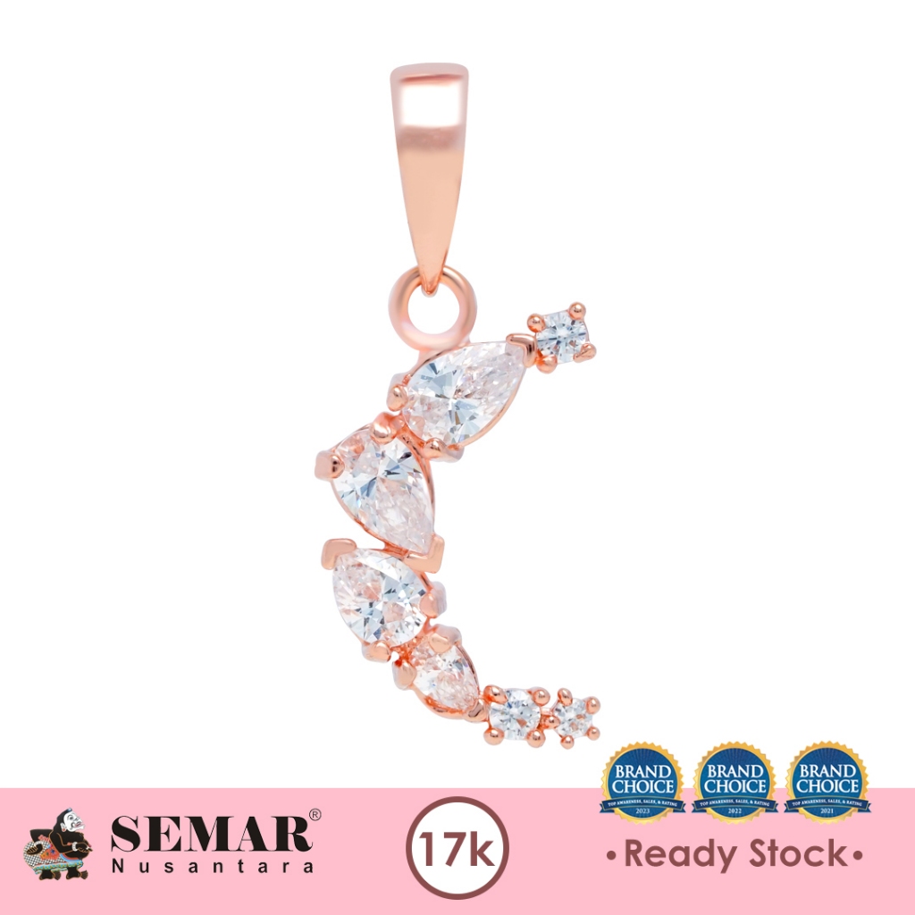 Jual Liontin Emas Luna Stone Rose Gold 17K Semar Nusantara | Shopee ...