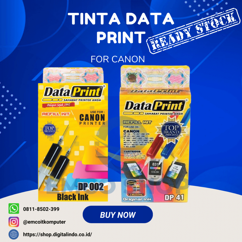 Jual Tinta Refill Data Print Canon Black & Colour ( Refill Kit ...