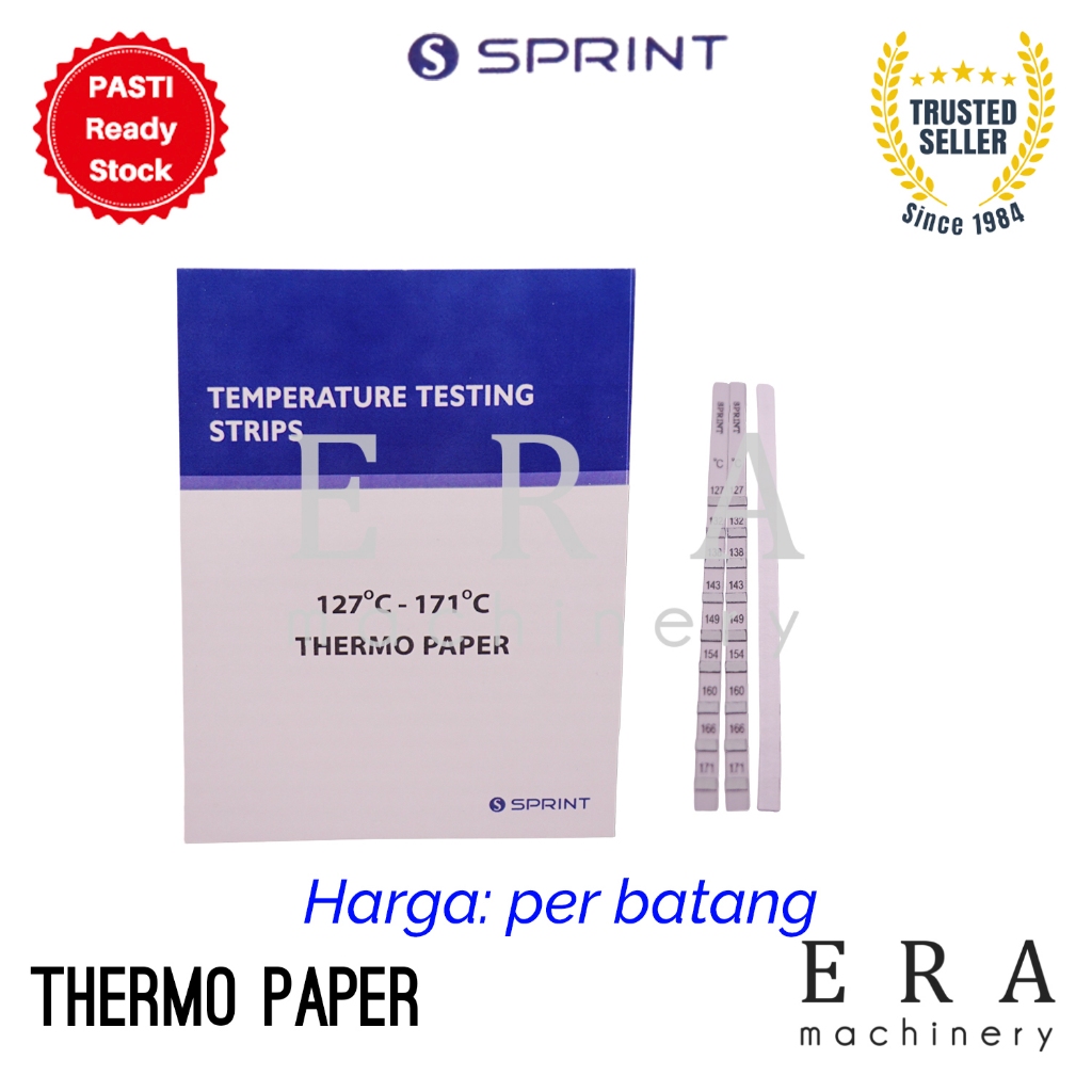 Jual Thermopaper SPRINT Temperature Testing Strips 127-171C Kertas Ukur ...