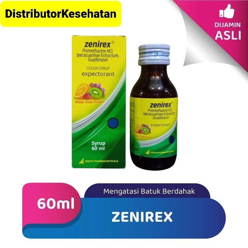 Jual Zenirex Syrup 60 ml Obat Batuk Berdahak Anak Sirup Botol Cair ...