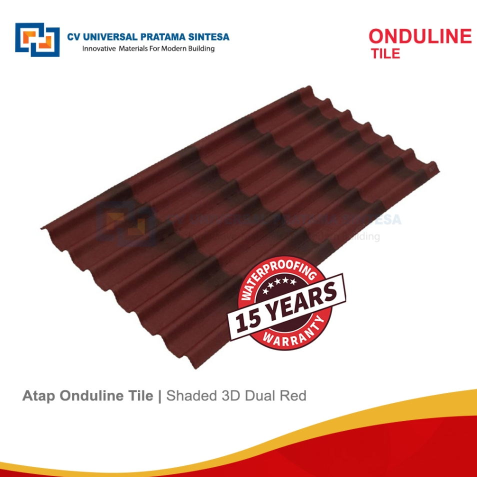 Jual Onduline Tile Atap Bitumen 195 cm x 96 cm Warna SNI Original ...