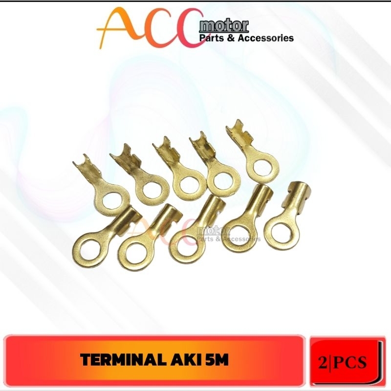 Jual TERMINAL AKI ACCU BULAT 5M/BULAT 6M KUNING | Shopee Indonesia