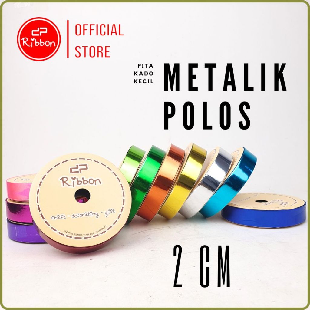 Jual Pita Kado 34 Plastik Metalik Polos 2cm Pita Jepang 2 Cm Kertas 18mm Shopee Indonesia