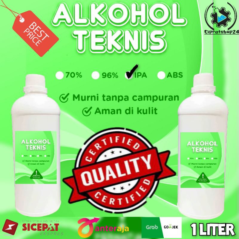 Jual Isopropyl IPA 99% 1Liter/IPA 99 persen 1 liter/IPA 99% 1liter ...