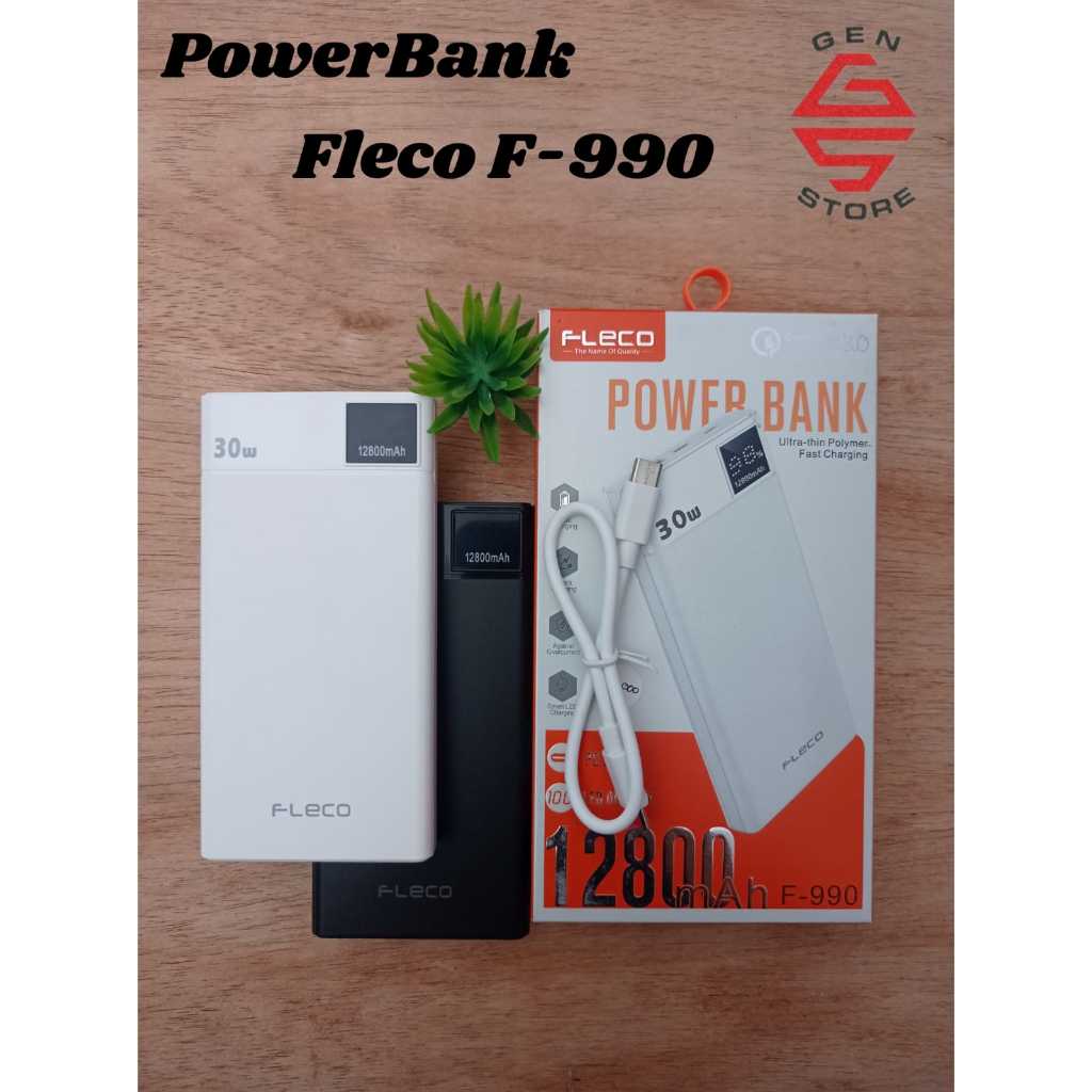 Jual Gen Store Original Asli Powerbank Fleco F990 12800Mah Fast Charging | Shopee Indonesia