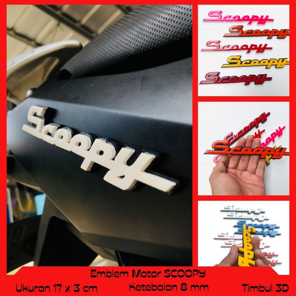 Jual EMBLEM MOTOR SCOOPY LATIN VARIASI TIMBUL 3 DIMENSI AKSESORIS ...