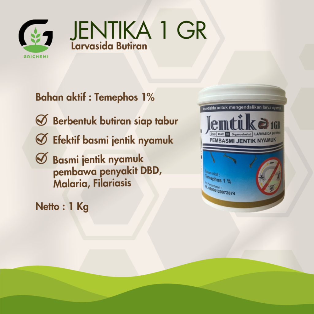 Jual OBAT JENTIK NYAMUK JENTIKA 1GR - 1 KG / LARVASIDA SEJENIS DENGAN ...