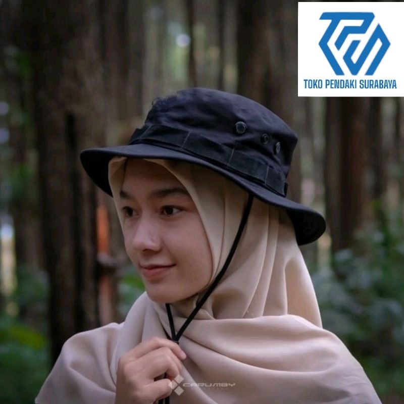 Jual (COD) TOPI RIMBA PRIA WANITA RIPSTOP KOTAK HITAM OUTDOOR ADVENTURE ...