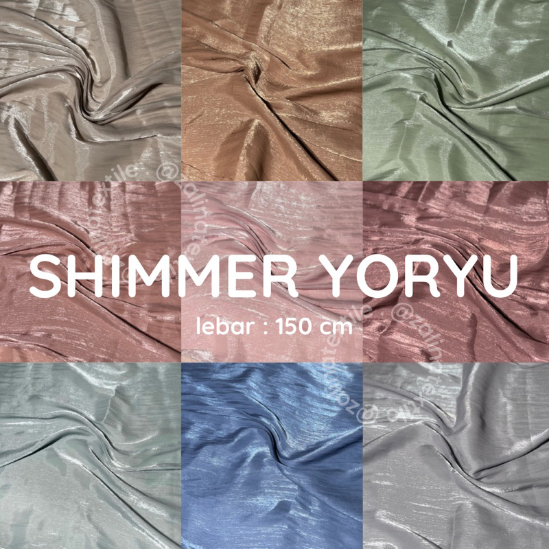 Jual ½ METER BAHAN KAIN SHIMMER YORYU CRINKLE SILK | KAIN SHIMMER ...