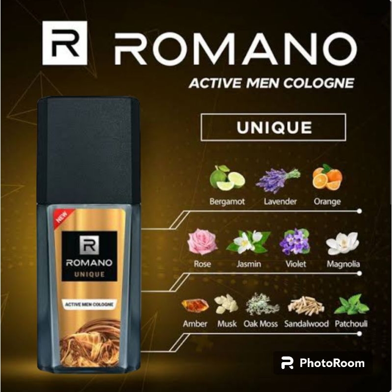 Jual Romano parfume Spray Elegant Active Men Cologne 100 ml | Shopee ...