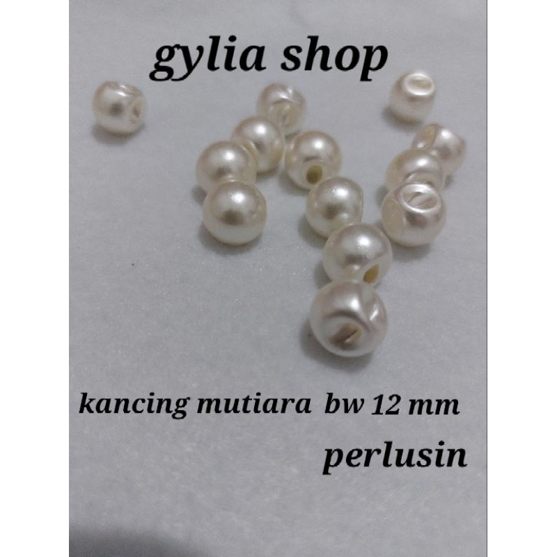 Jual Kancing Mutiara 12 mm perlusin/ Kancing Mutiara Bulat Bw ...