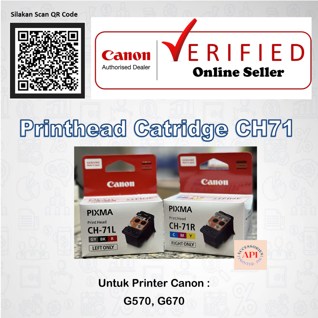 Jual Printhead Catridge Canon CH71 CH-71 CH 71 for Printer Canon G570 ...