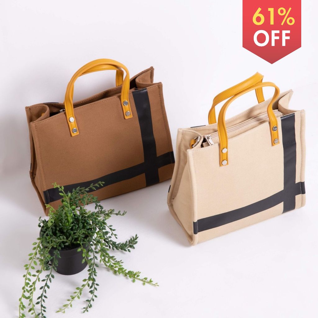 Jual Berrybenka - Tas Wanita Shoulder Bag Sofia Pamela Canvas Shoulder ...