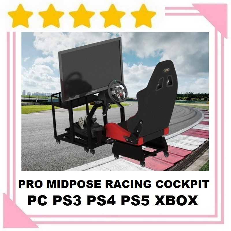 Jual Pro Racing Sim Gaming Seat Kursi Simulator Cockpit Balap PC PS4 ...
