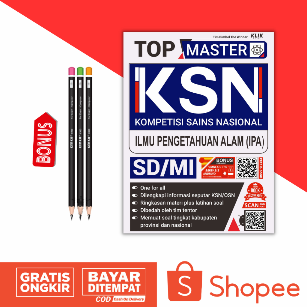 Jual BUKU TOP MASTER KSN IPA SD / MI / (C-KLIK MEDIA) | Shopee Indonesia
