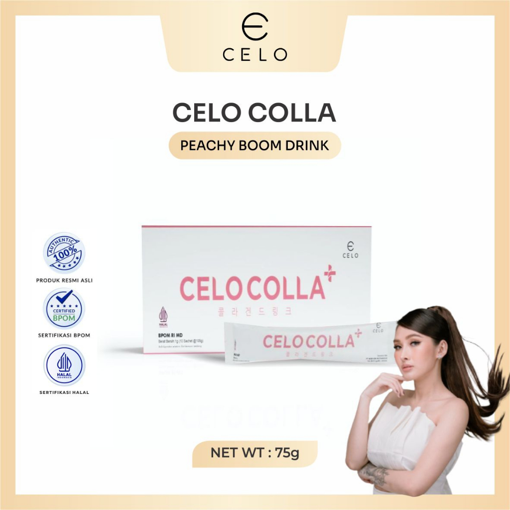 Jual CELO COLLA+ PEACHY POWDER DRINK by Cece | Shopee Indonesia