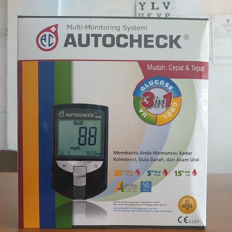 Jual Autocheck 3 in 1 Mesin Alat Cek Gula Darah Kolesterol Asam Urat ...