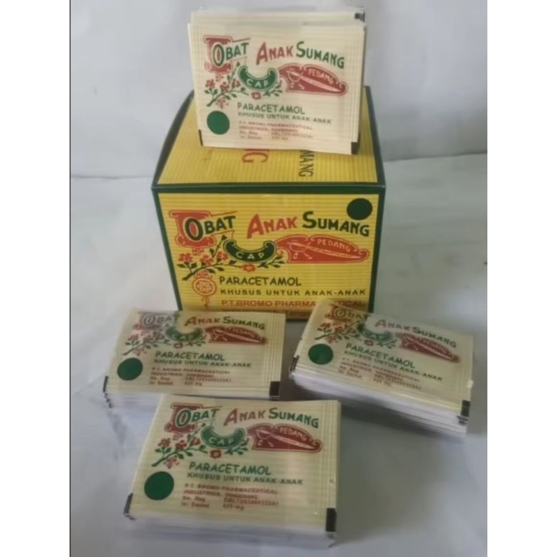 Jual ANAK SUMANG Cap Pedang pereda demam untuk anak-anak isi 20 sachet ...