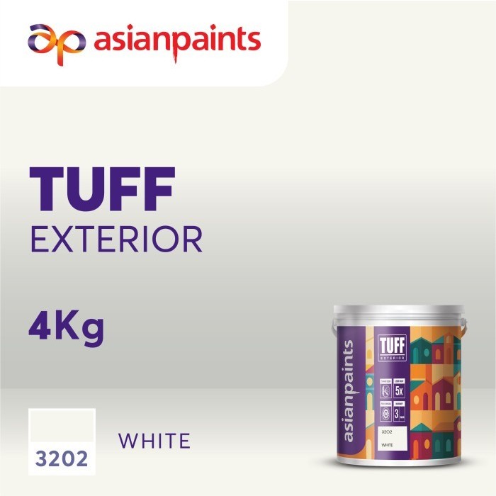Jual Cat Tembok Eksterior ASIAN PAINT Tuff Exterior White / 3202 Putih ...