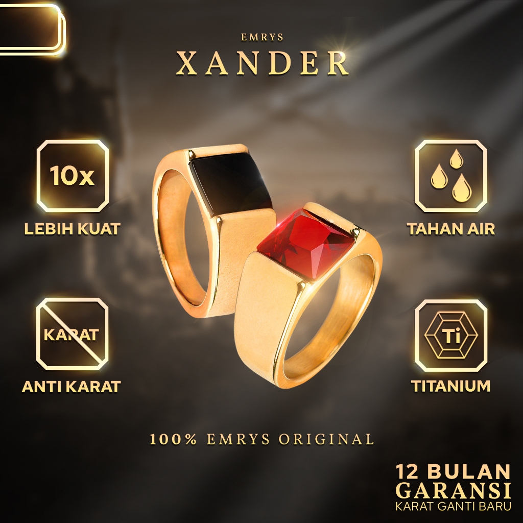 Jual BUY 1 FREE 1 GIFT Emrys Premium Ring XANDER Collection Real ...