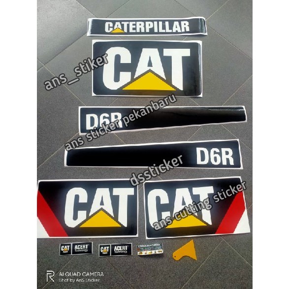 Jual Sticker Bulldozer Caterpillar D6R Stiker Alat Berat Cat Dozer ...