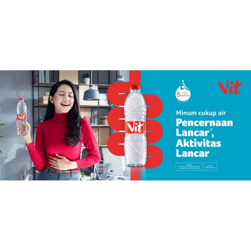 Jual air mineral vit botol 600 ml / VIT Air Mineral Botol 600 ml ...