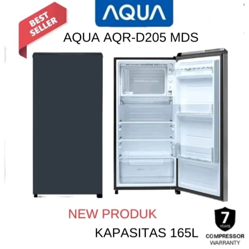 Jual AQUA lemari es/kulkas 1 pintu 165 liter AQR-D205 MDS | Shopee Indonesia