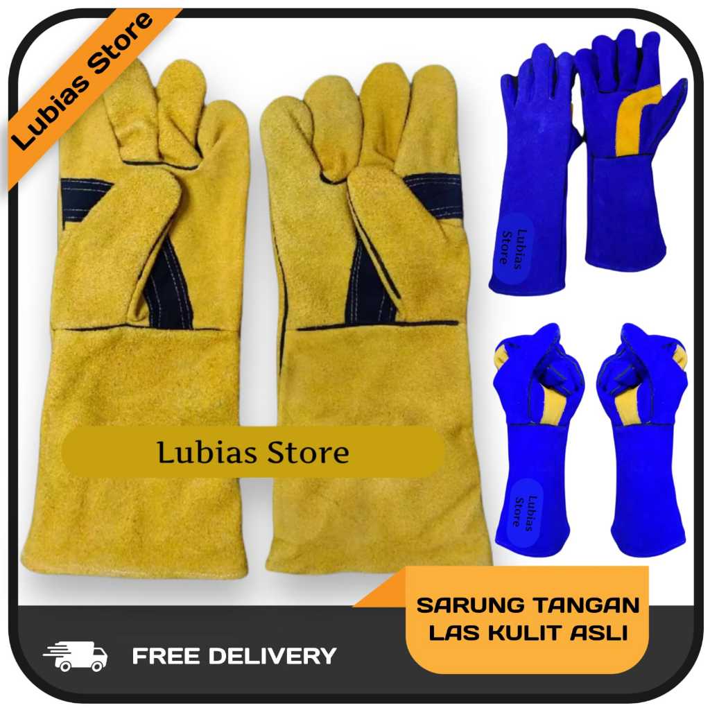 Jual Sarung Tangan Las Kulit Asli 16 Inch - Sarung Tangan Safety ...