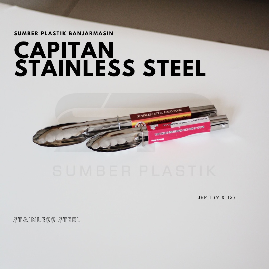 Jual Penjepit Makanan Stainless Polos Jepitan Gorengan Kue Jepit ...