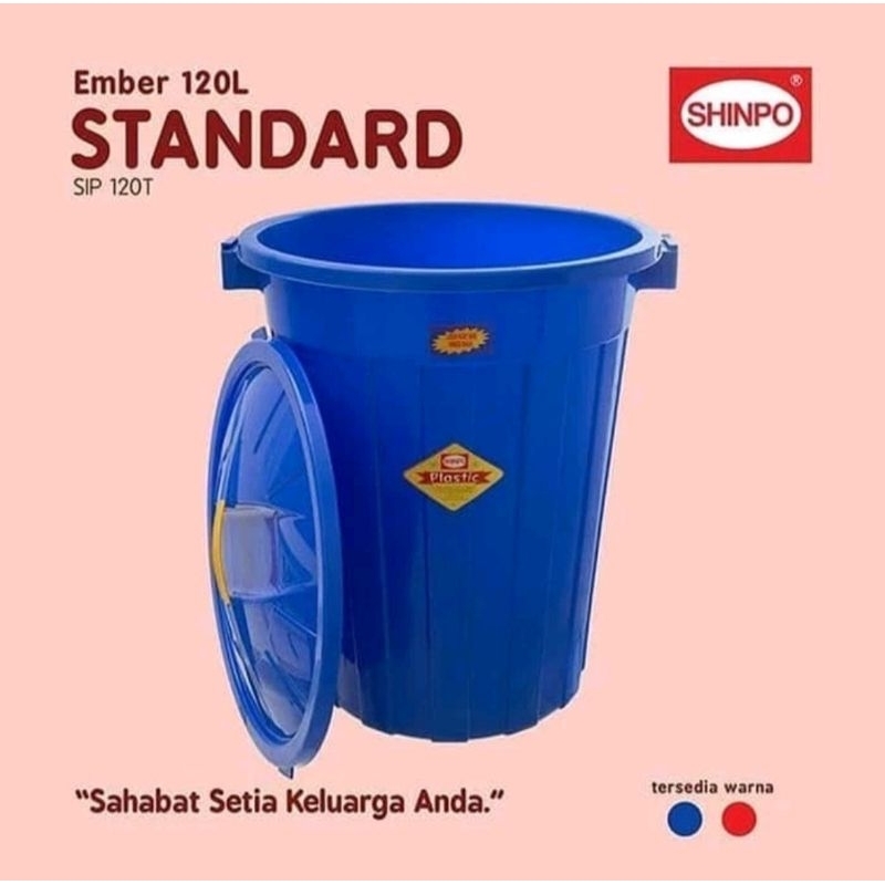 Jual Ember Air Besar 120 Lt Dengan Tutup Merek Shinpo Sip 120 T ...