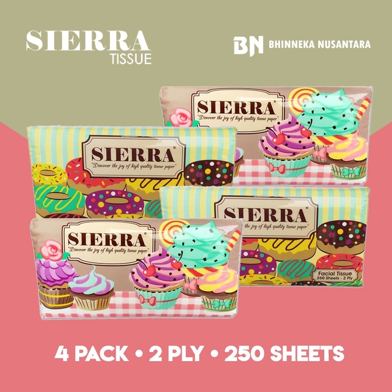 Jual Tisu Sierra Facial Tissue 250 Sheets 2 ply | Shopee Indonesia