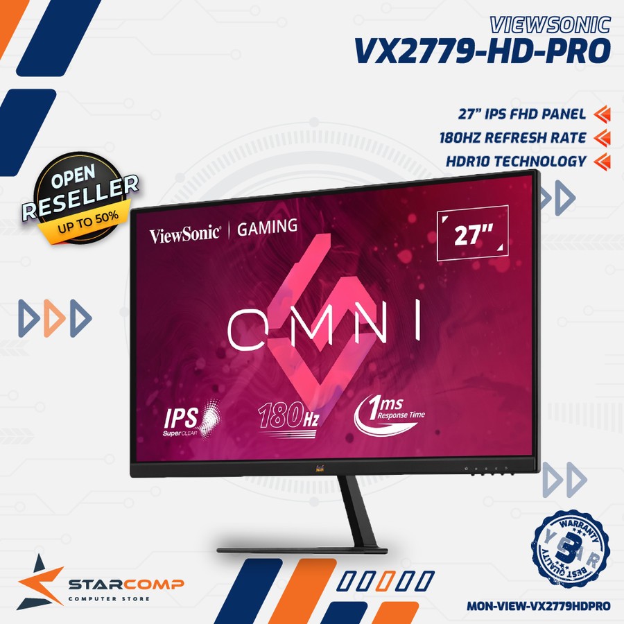 Jual VIEWSONIC VX2779-HD-PRO Monitor LED 24" IPS 1080p FHD 180Hz VX ...