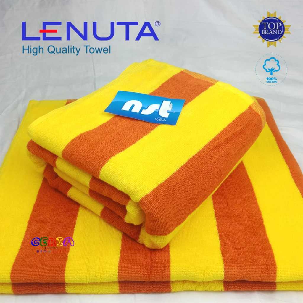 Jual Handuk Besar Pantai Tebal Dewasa Lenuta NST Stripe 95x150cm Biru ...