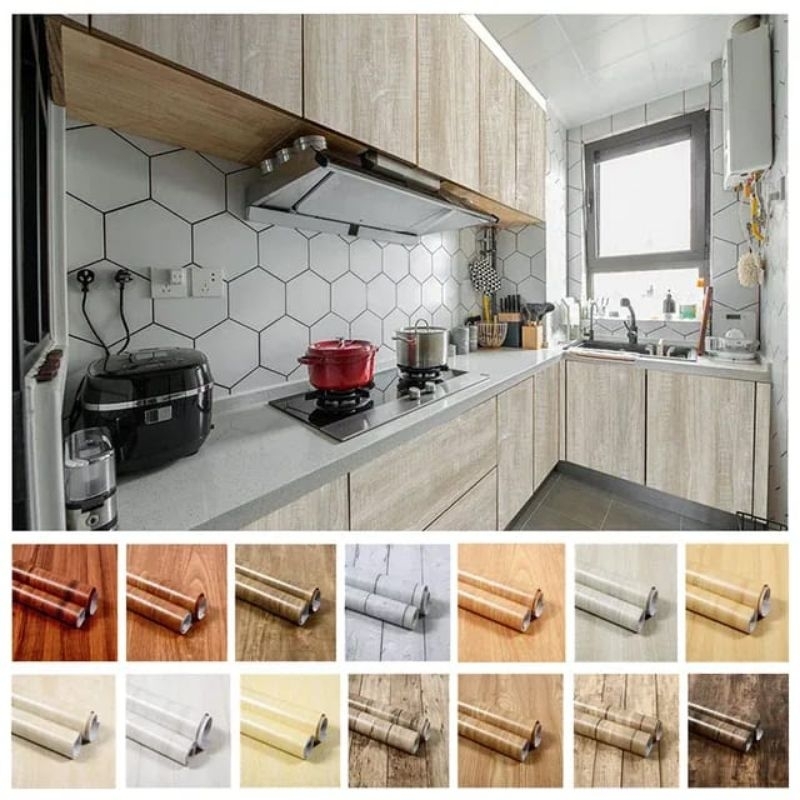 Jual Wallpaper Stiker Marmer Marble Glossy Pelapis Meja Kayu Furniture ...